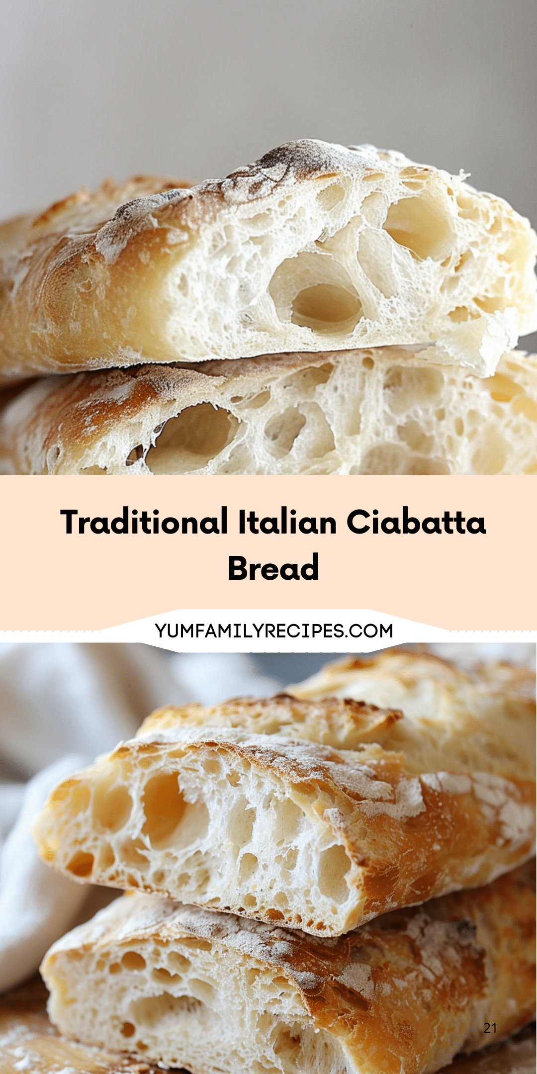 Traditional Italian Ciabatta Bread | Yum Family Recipes