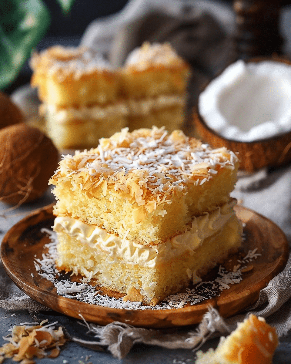 Sticky Coconut Cake | Yum Family Recipes