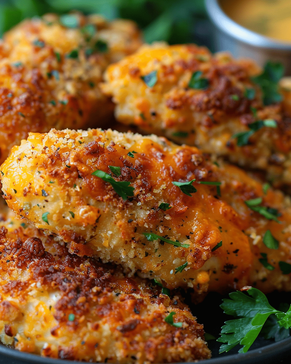 Crispy Cheddar Chicken - Baked | Yum Family Recipes