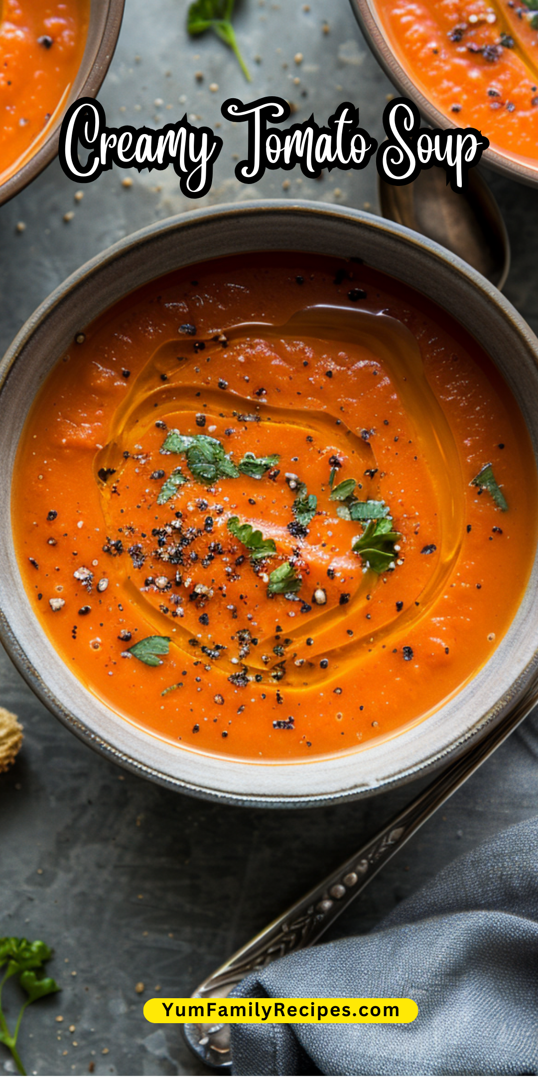 Creamy Tomato Soup | Yum Family Recipes