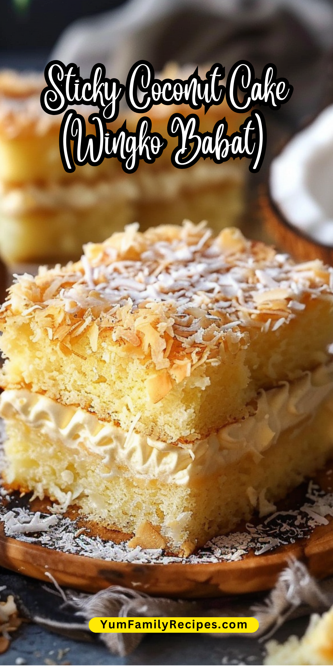 Sticky Coconut Cake | Yum Family Recipes