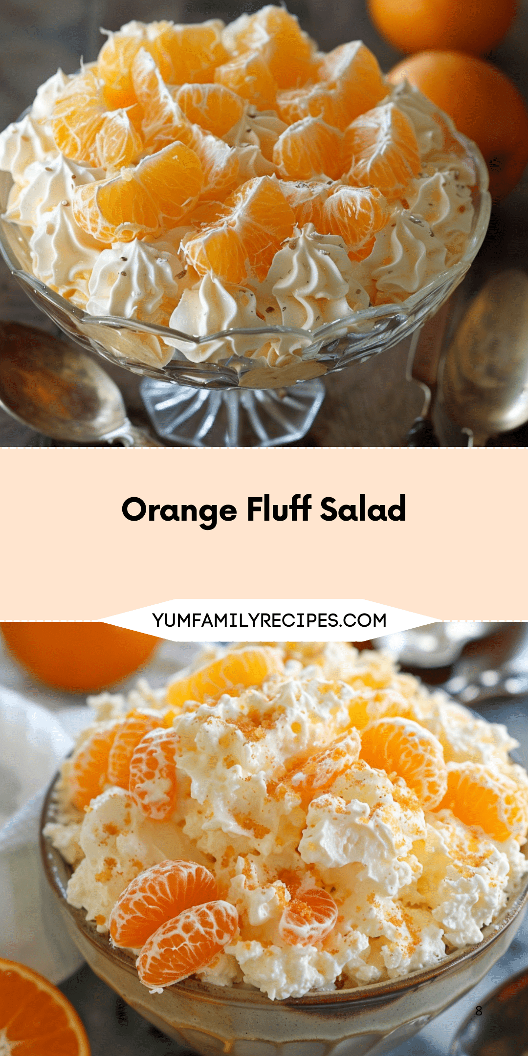 Orange Fluff Salad | Yum Family Recipes