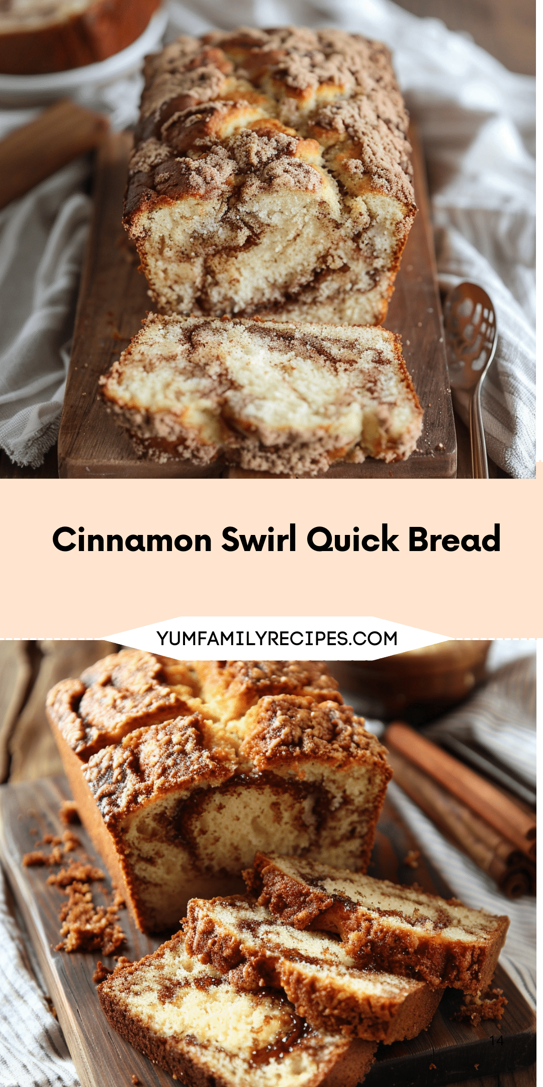 Cinnamon Swirl Quick Bread | Yum Family Recipes