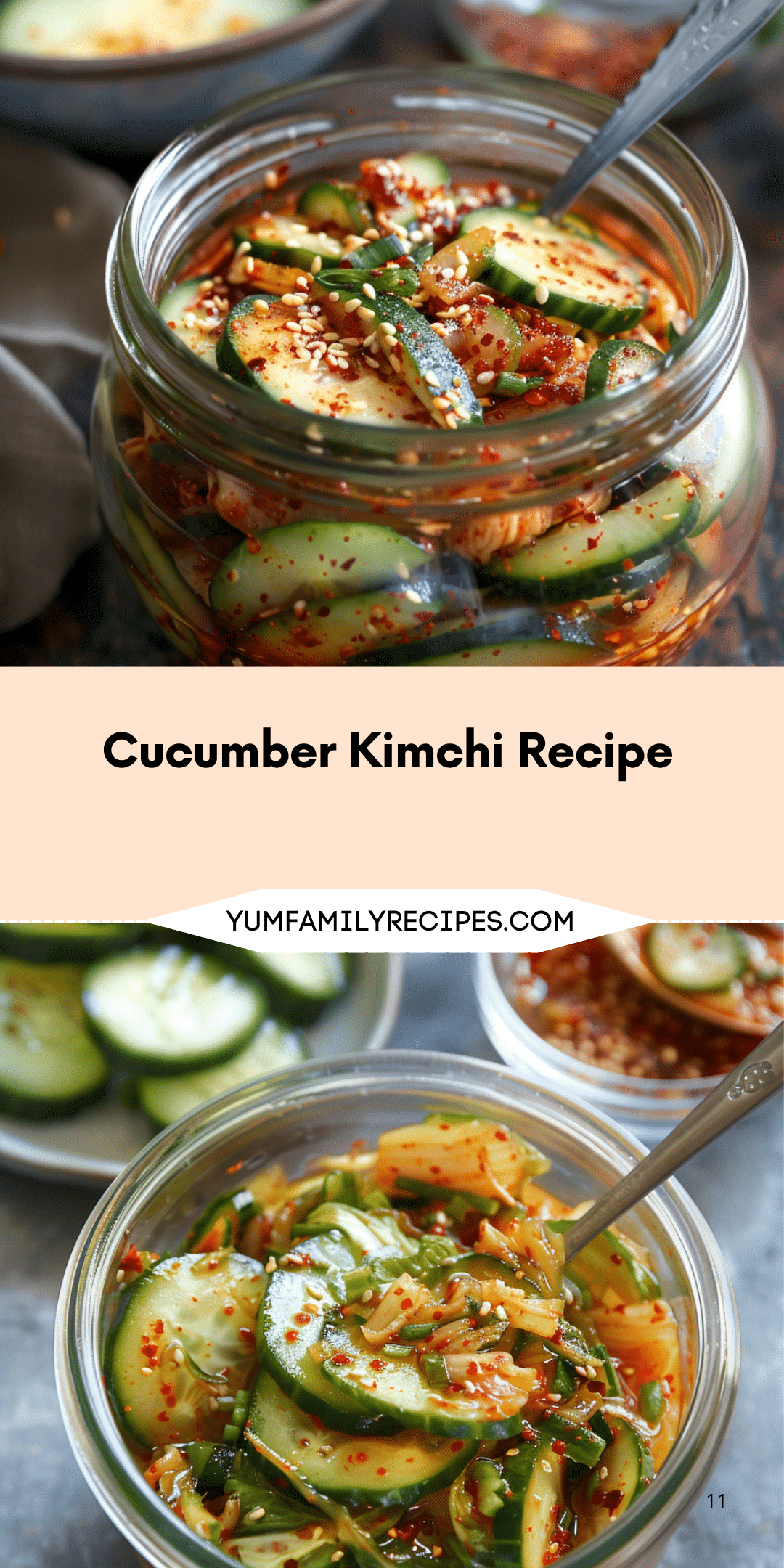 Cucumber Kimchi Recipe | Yum Family Recipes