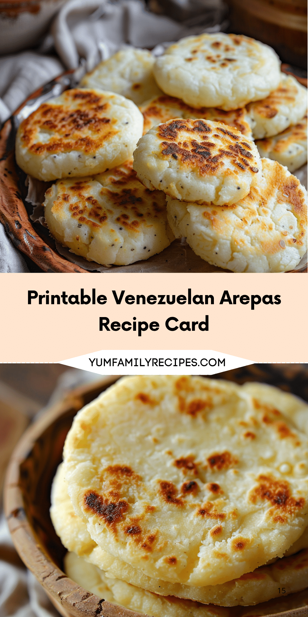 Printable Venezuelan Arepas Recipe Card | Yum Family Recipes