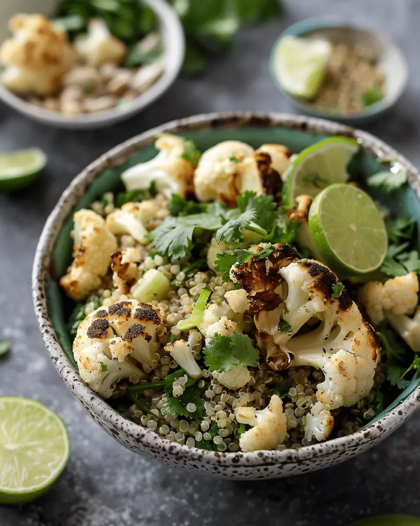 Cilantro-Lime Cauliflower Quinoa Bowls | Yum Family Recipes