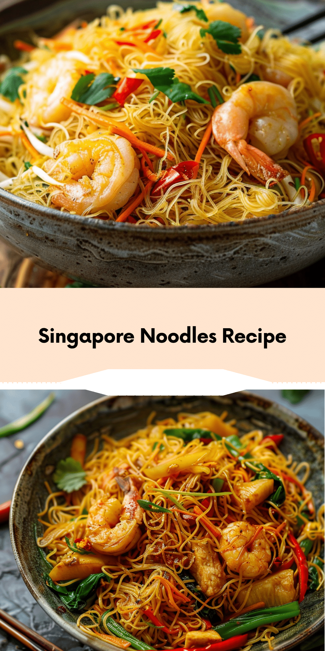 Singapore Noodles Recipe | Yum Family Recipes